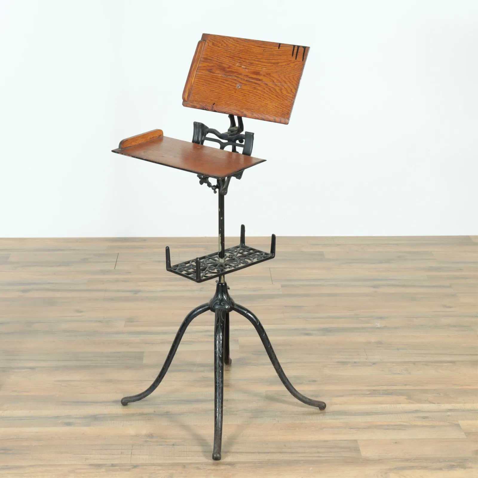 Victorian Oak and Cast Dictionary Stand | Koch Antiques