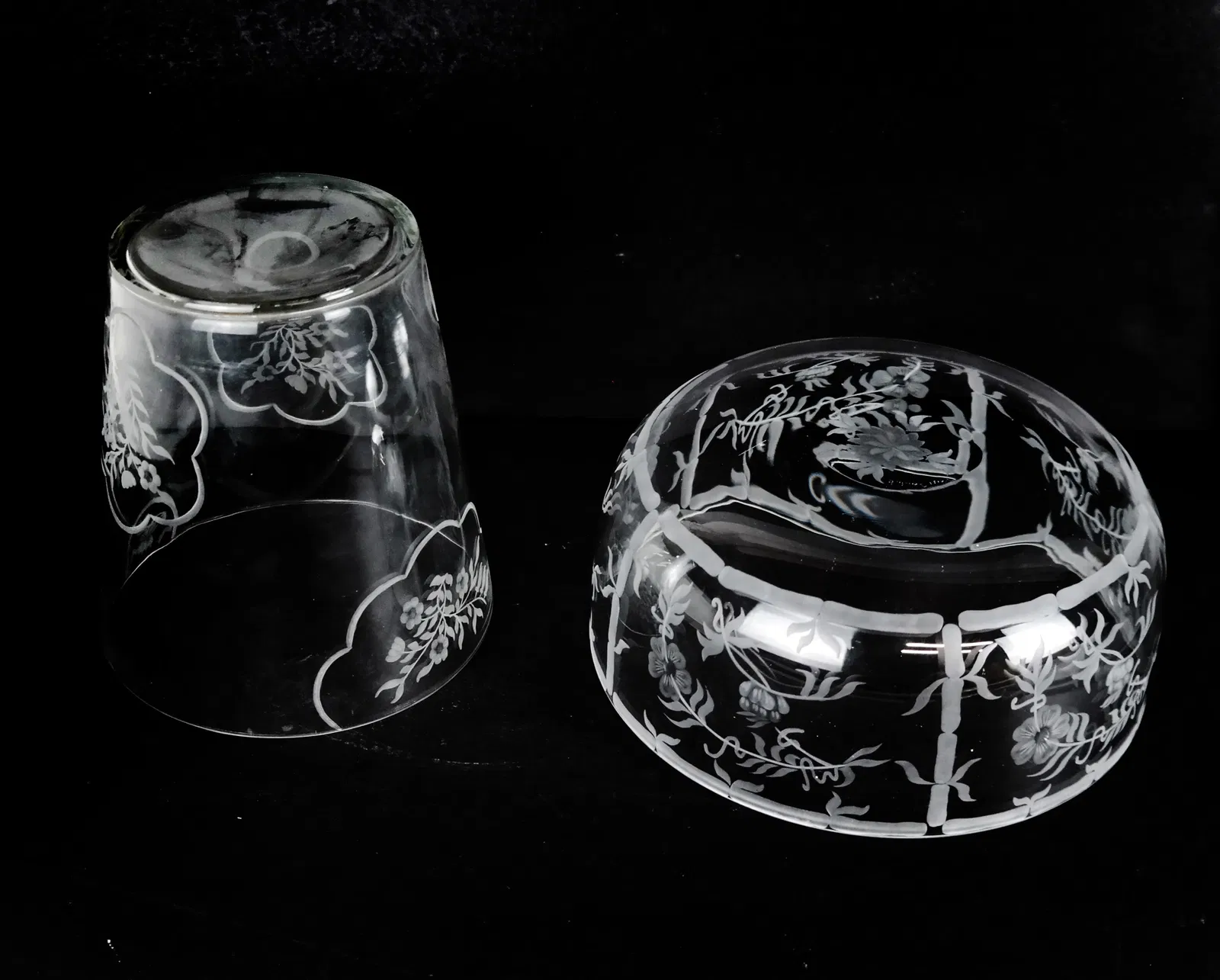 Group of 7 Glass & Crystal Serving Items | Koch Antiques