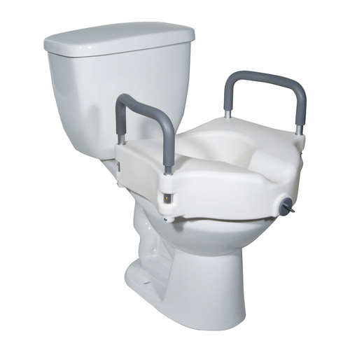 Drive, 2-in-1 Locking Raised Toilet Seat with Tool-free Removable Arms ...