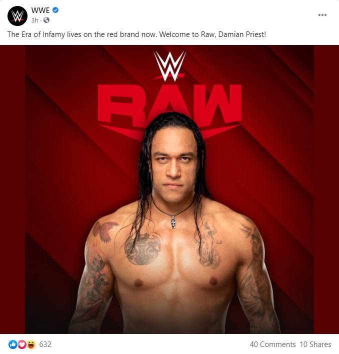 WWE officially welcomes Damian Priest to Raw