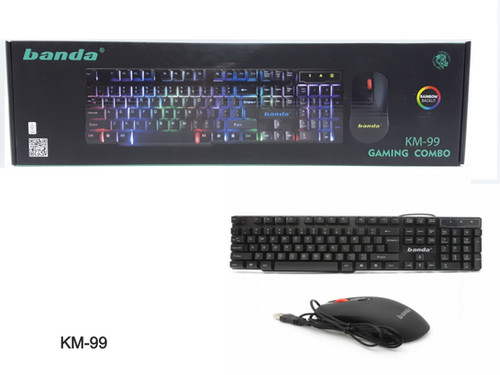 TECLADO BANDA COMBO KEYBOARD MOUSE GAMING RGB | Outlet China PR