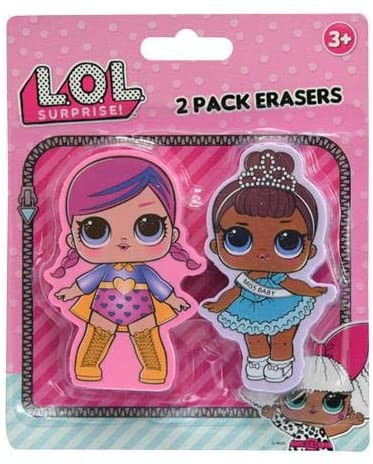 LOL 2PK SHAPED ERASER | Outlet China PR