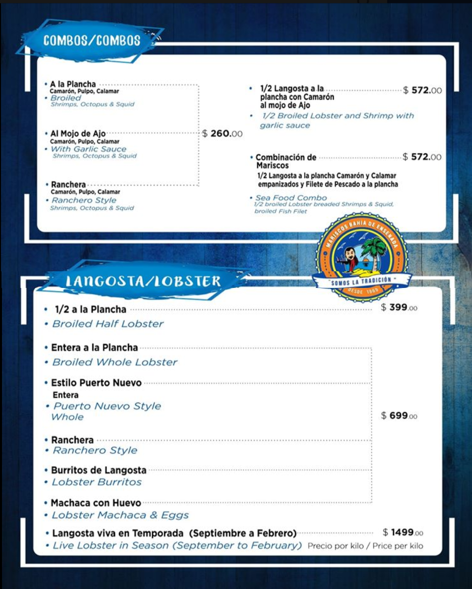 Platillos | Mariscos Bahia De Ensenada