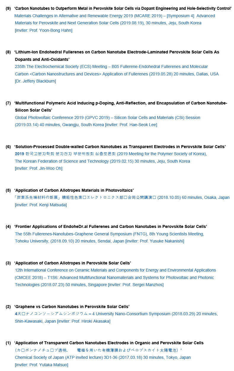 Invited Talks | JEON LAB