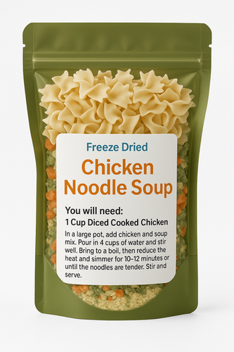 Freeze Dried Chicken Noodle Soup Mix | South Okanagan Snacks