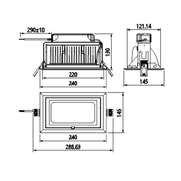 30W/38W LED RECTANGULAR SHOP LIGHT | 3A Lighting