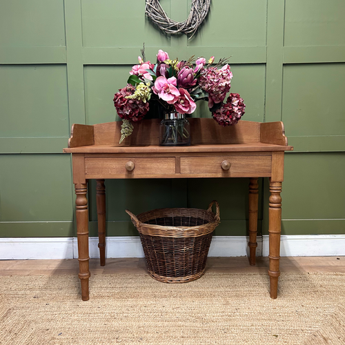 Antique Two Drawer Gallery Backed Washstand /Console Table | Mysite