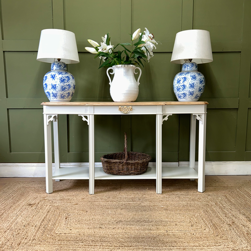 Solid Wood Breakfront Console Table | Mysite