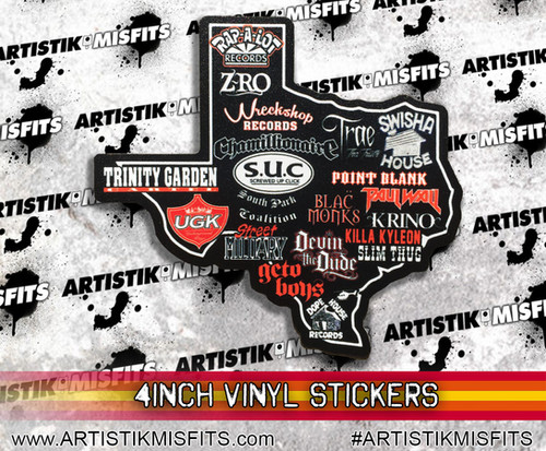 Texas Rap Sticker | artistikmisfits