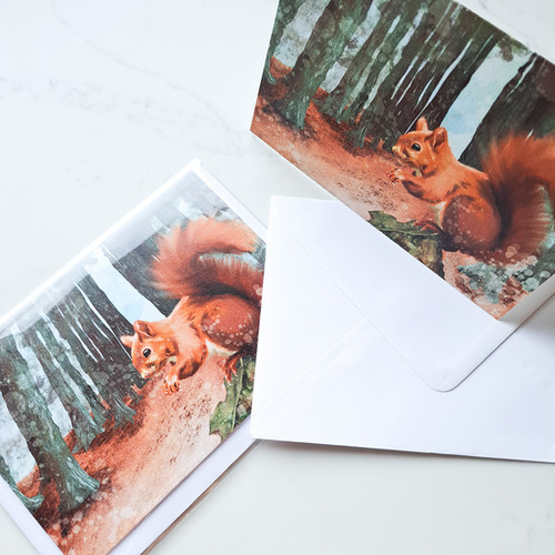 Arisaig Squirrel Card 8 Pack | West Highland Tea Co