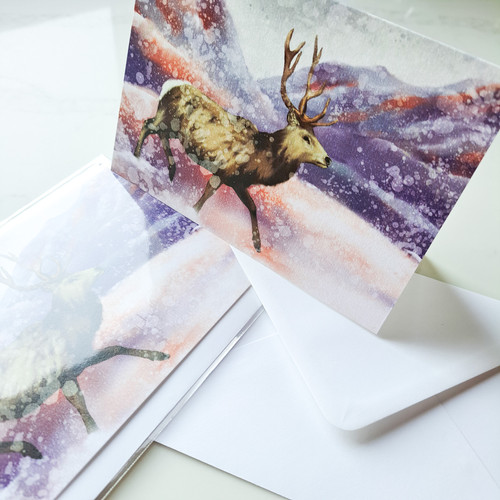 Glencoe Stag Card 8 Pack | West Highland Tea Co