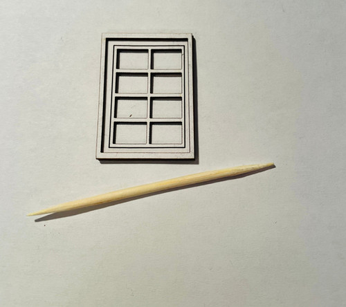 1/48th kit, 8 window pane, 4 in a pack, quarter scale | Raptoor Crafting