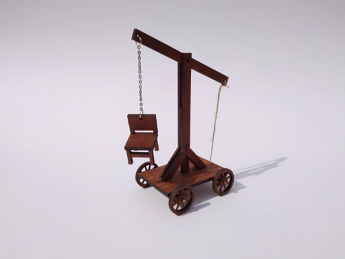 1/24th kit witch’s dunking chair (half scale) | Raptoor Crafting