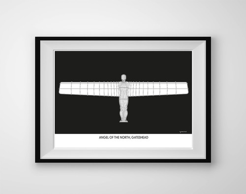 Angel of the North Illustration Print | Fi and Becs