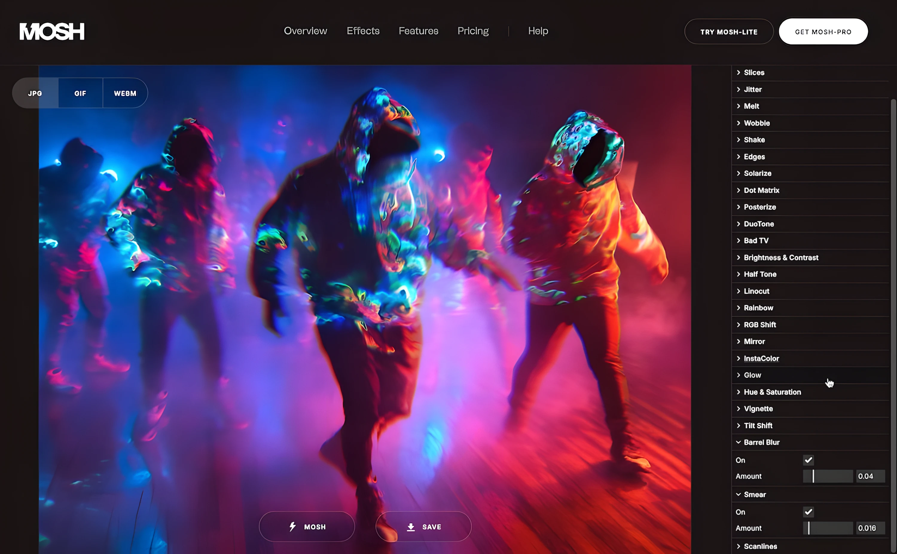 Mosh-Pro For Mac 图片视频实时特效生成工具 V1.3.4 ARM - MacEnjoy