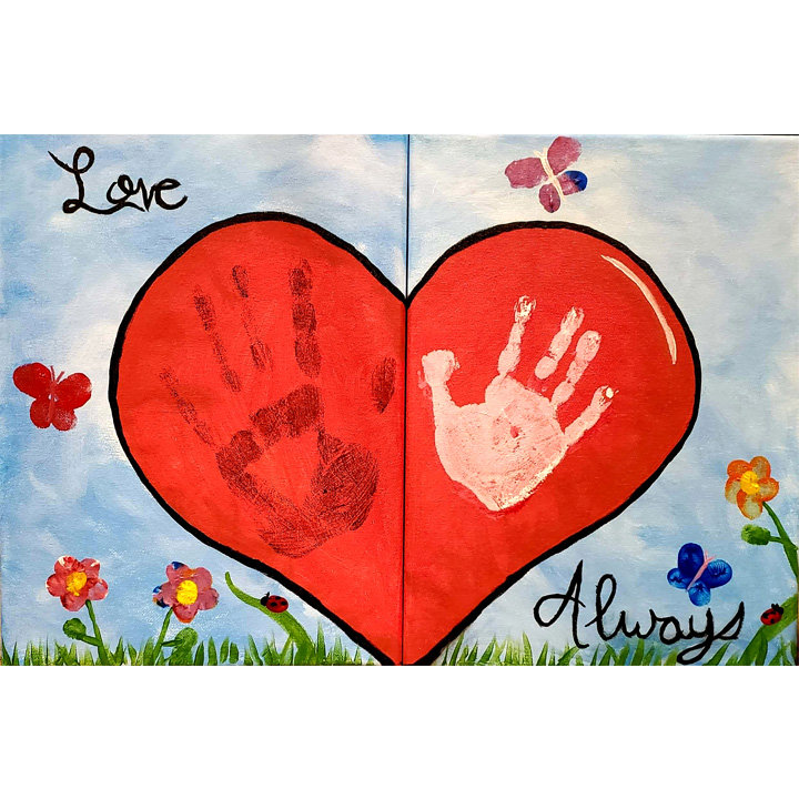 Mommy & Me Handprint Hearts | Captured on Canvas