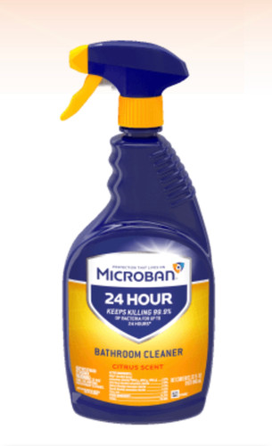 Microban 24 Hour Bathroom Cleaner (Citrus Scent) 32 oz | Dollar Central ...