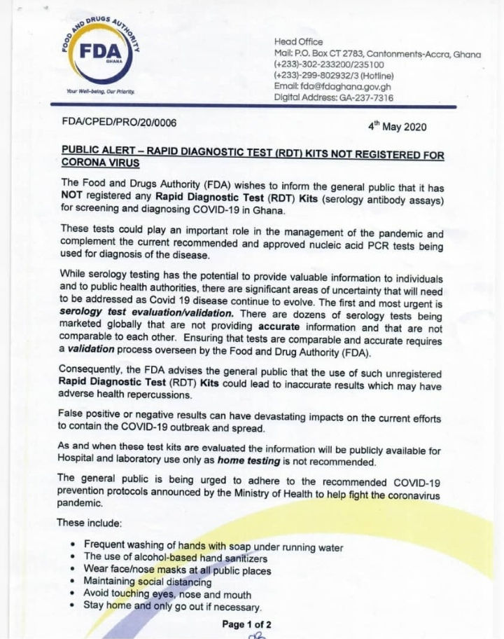 "Rapid Diagnostic Test (RDT) Kits For Screening, Diagnosing Not ...