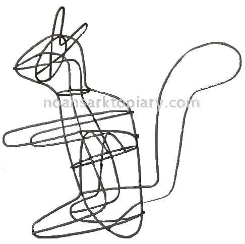 Squirrel Topiary - Frame | Noah's Ark Topiary