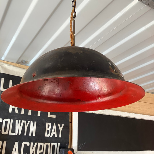 Up-cycled WW2 Home Guard Helmet Light | The Vintage Room