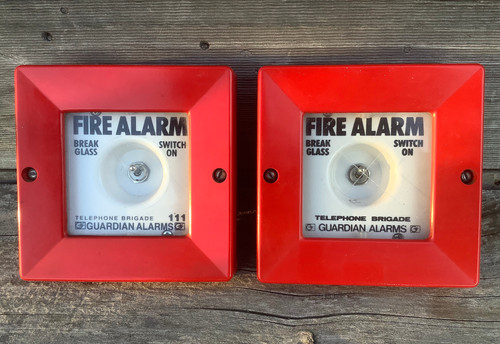 Vintage Industrial Fire Break Glass Switch | The Vintage Room