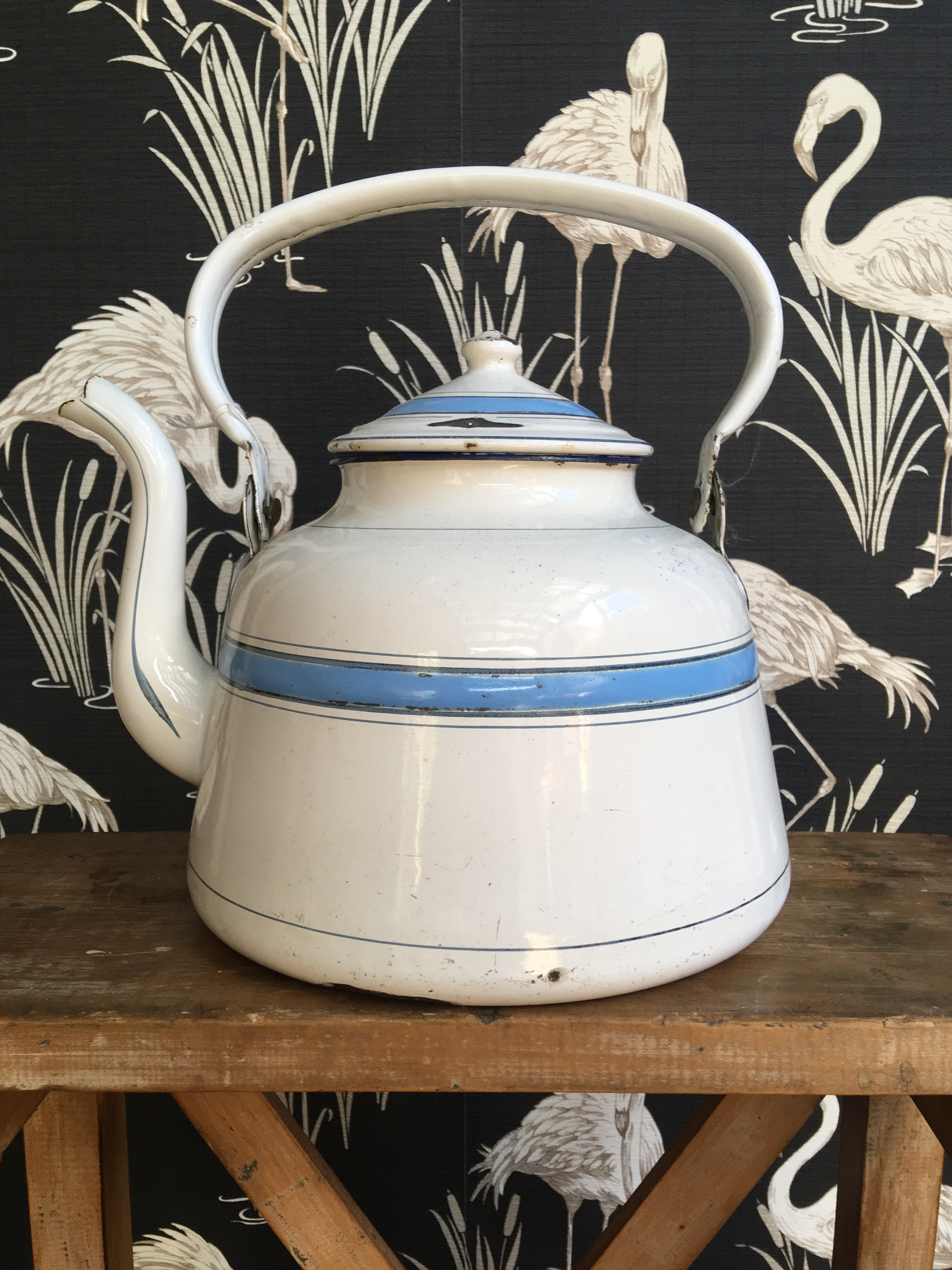 French Enamel kettle | The Vintage Room