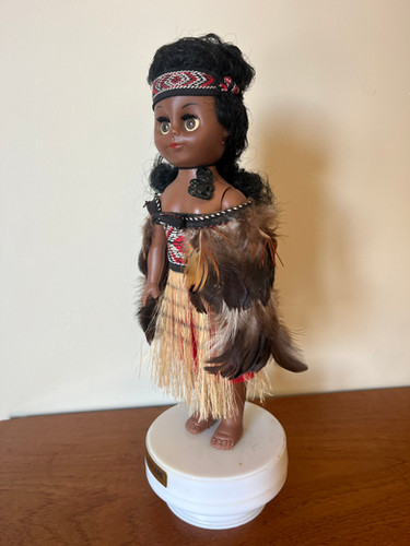 Vintage Souvenir Musical Maori Doll | The Vintage Room