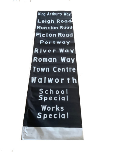 Vintage English Bus Destination Blind | The Vintage Room