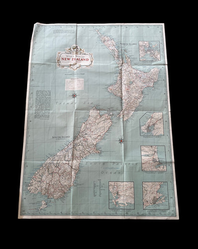 Vintage H. Wise's Map of New Zealand / Aotearoa | The Vintage Room