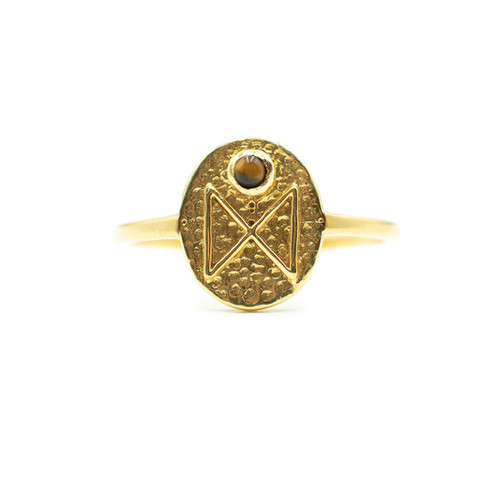Gold Dagaz Rune Ring | Jazmine Magic