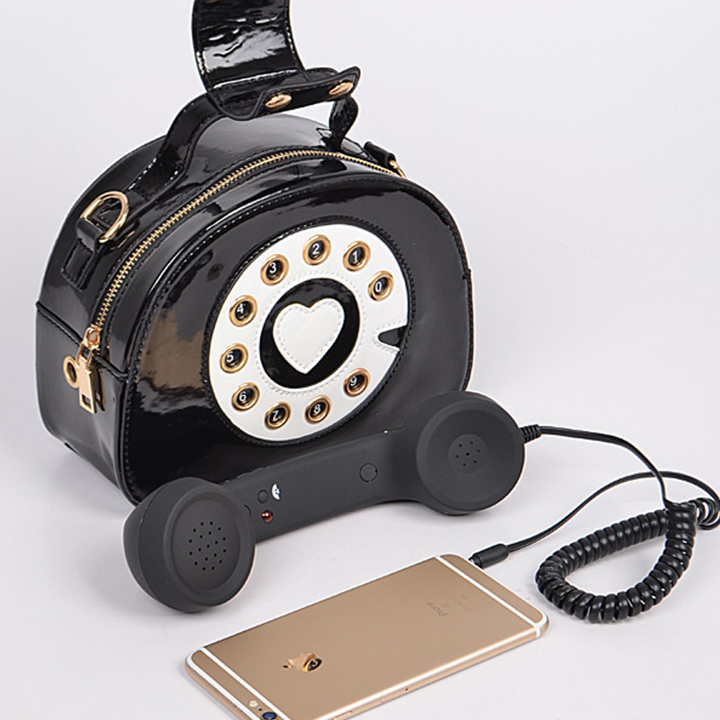 Red Telephone Clutch With Bluetooth Phone Handset Handle!3AM ...