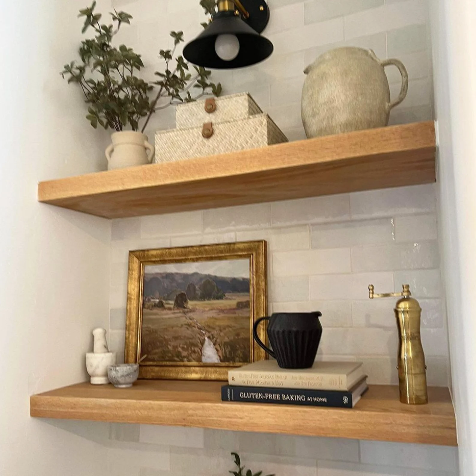 12 Inch White Oak Floating Shelf | Native Rift