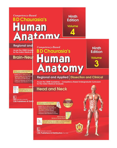 BD Chaurasia’s Human Anatomy (Vol 3 & 4) Head, Neck & Brain | Hindbook