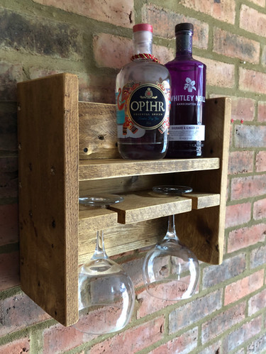 Handmade Rustic Gin Bar | TheRusticDesignShed