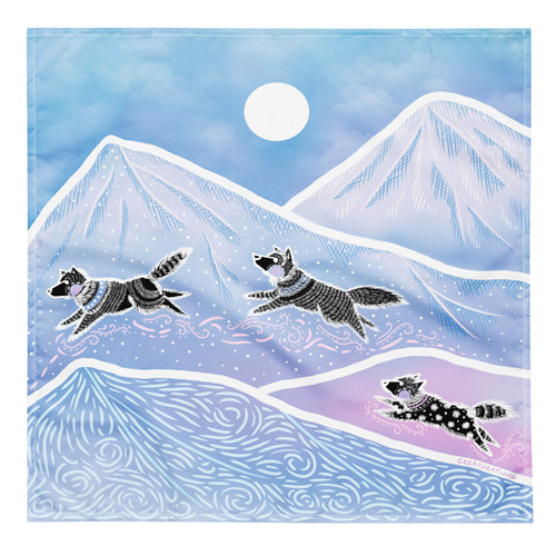 Alpenglow Collection: "Wander Wolves" Bandana | Creaturations