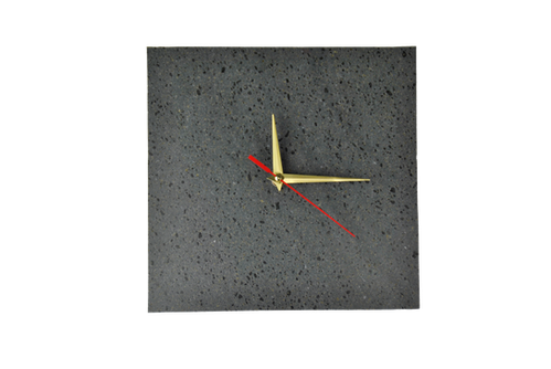 Lava Clock Quadrato - Orologio da parete in Pietra Lavica ...