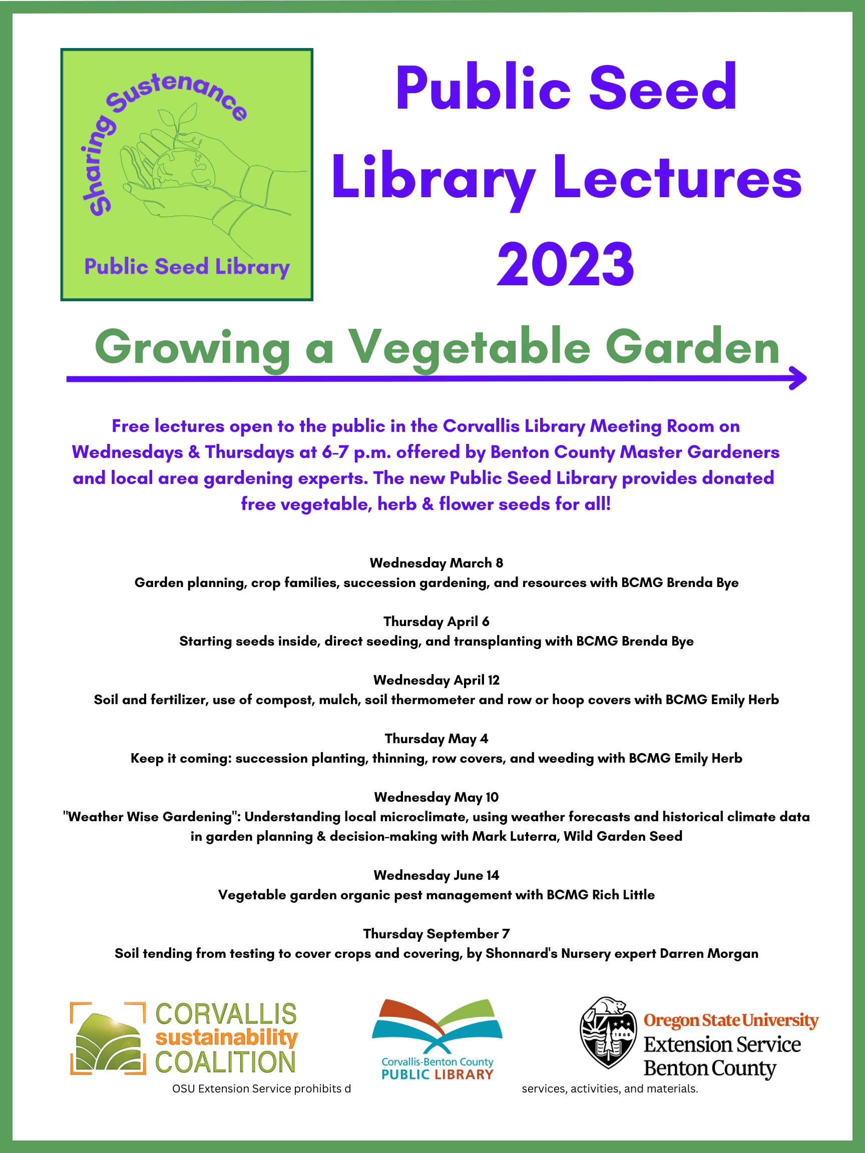 Public Seed Library Resources | BCMGA