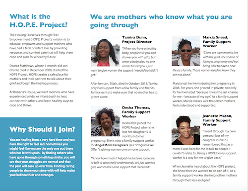 Grief Support - HOPE Home Visiting Brochure ( English) | BHB Website