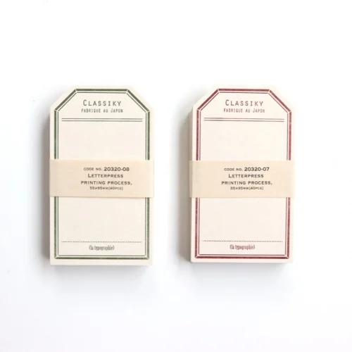 CLASSIKY/Letterpress printing label card | cheripapershop