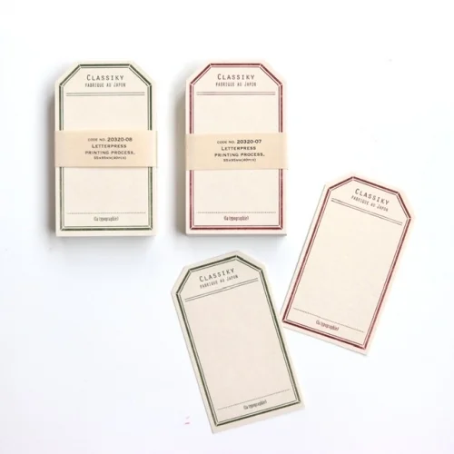 CLASSIKY/Letterpress printing label card | cheripapershop