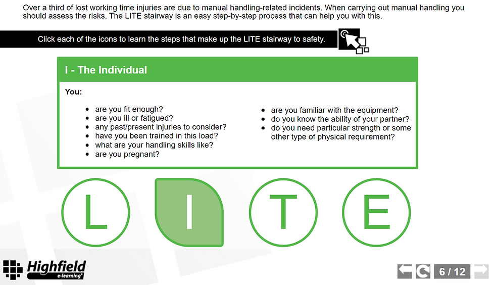 Highfield Manual Handling Training Online Programme Appraisal by Gareth ...