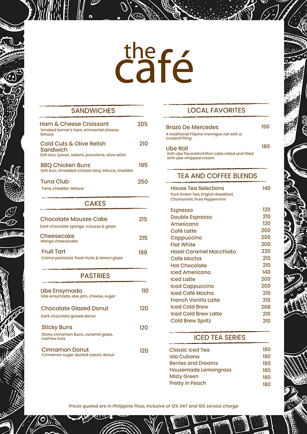 Cafe Menu | Movenpick Boracay