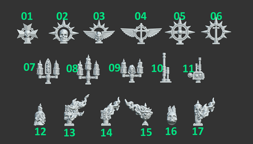 Eternal Pilgrims - Backpack Accessories Upgrade Bits 10 Count - Grey ...
