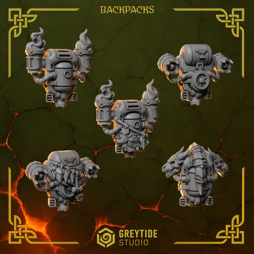 5 Pack - Backpack Upgrade - Anvil Wardens- GreyTide Studios | Hog3D