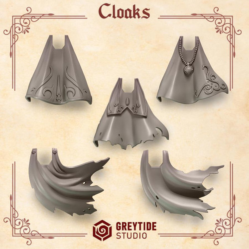Cloaks Upgrade Bits- 5 Pack - Crimson Lords - Grey Tide Studios | Hog3D
