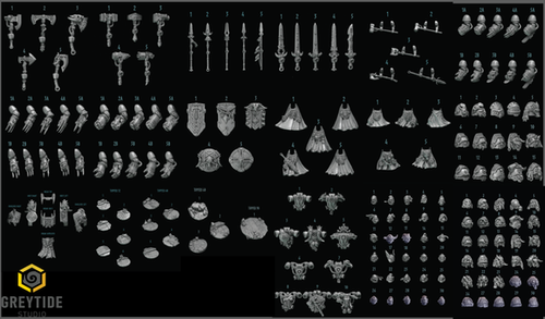 Captain Upgrade Kit - Primal Hounds - Grey Tide Studios | Hog3D