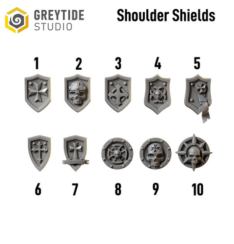 10 Pack - Shoulder Shield Upgrade Bits - Eternal Crusaders - GreyTide ...