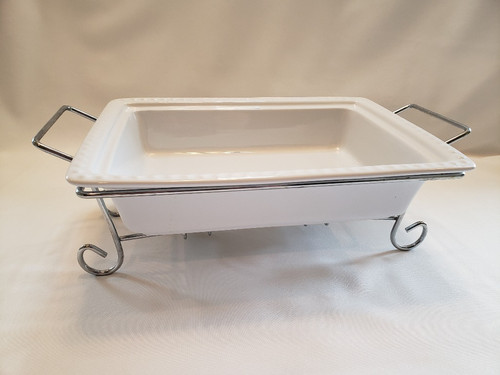 Rectangle Serving Dish With Stand 2 Quart | Longhorn Event Renta