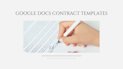 Contract Templates - Google Docs | BizTemplateForYou