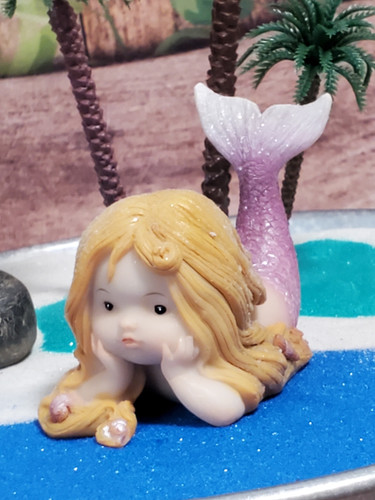 Mermaid on Belly Tail up | Fairy Garden Lady